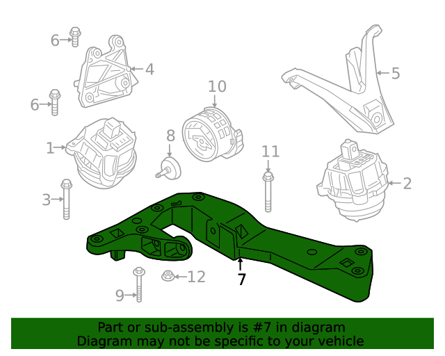 Genuine BMW 22-31-9-485-312 | Trans Cross-Member | FREE Shipping on ...