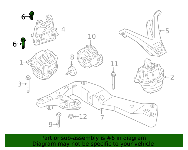 7119908517 - 2015-2022 BMW Front Mount Bracket Screw (07-11-9-908-517 ...