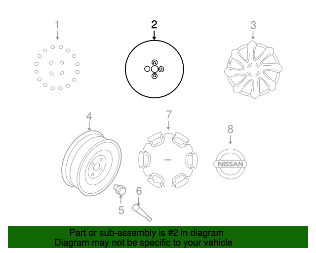 Wheel, Alloy | Nissan Parts & Accessories Online