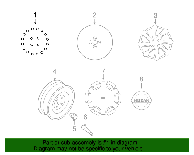 2009-2014 Nissan Cube Wheel, Steel 40300-1FC0A | QuirkParts