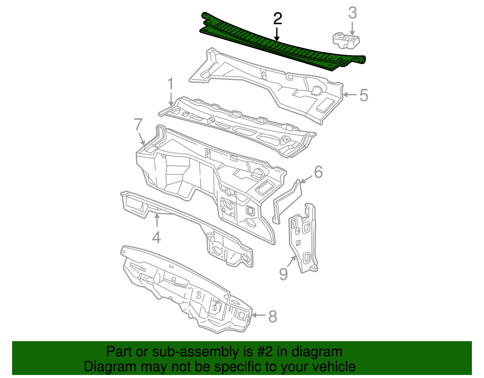 1988-2000 GM Air Inlet Grille Panel 15043016 | AutoNationParts.com