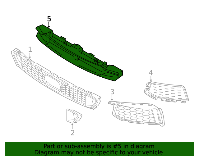 51137497779 - 2018-2019 BMW 640i xDrive Gran Turismo Radiator Shutter ...