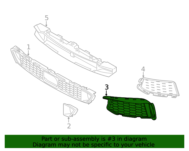 Genuine BMW 51-11-8-069-710 | Outer Grille | FREE Shipping on Most ...