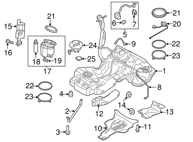 2013-2017 Audi Fuel Pump Assembly 8K0-919-051-AN | OEM Parts Online