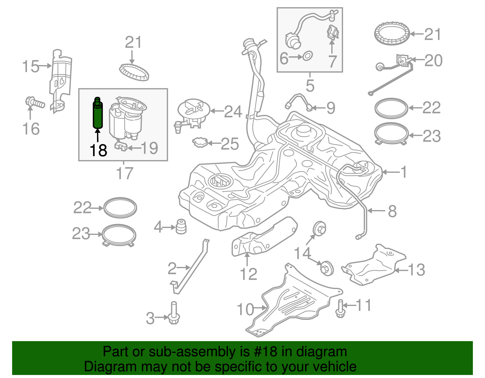 2012-2017 Audi Fuel Filter 8K0-201-511-TA | OEM Parts Online