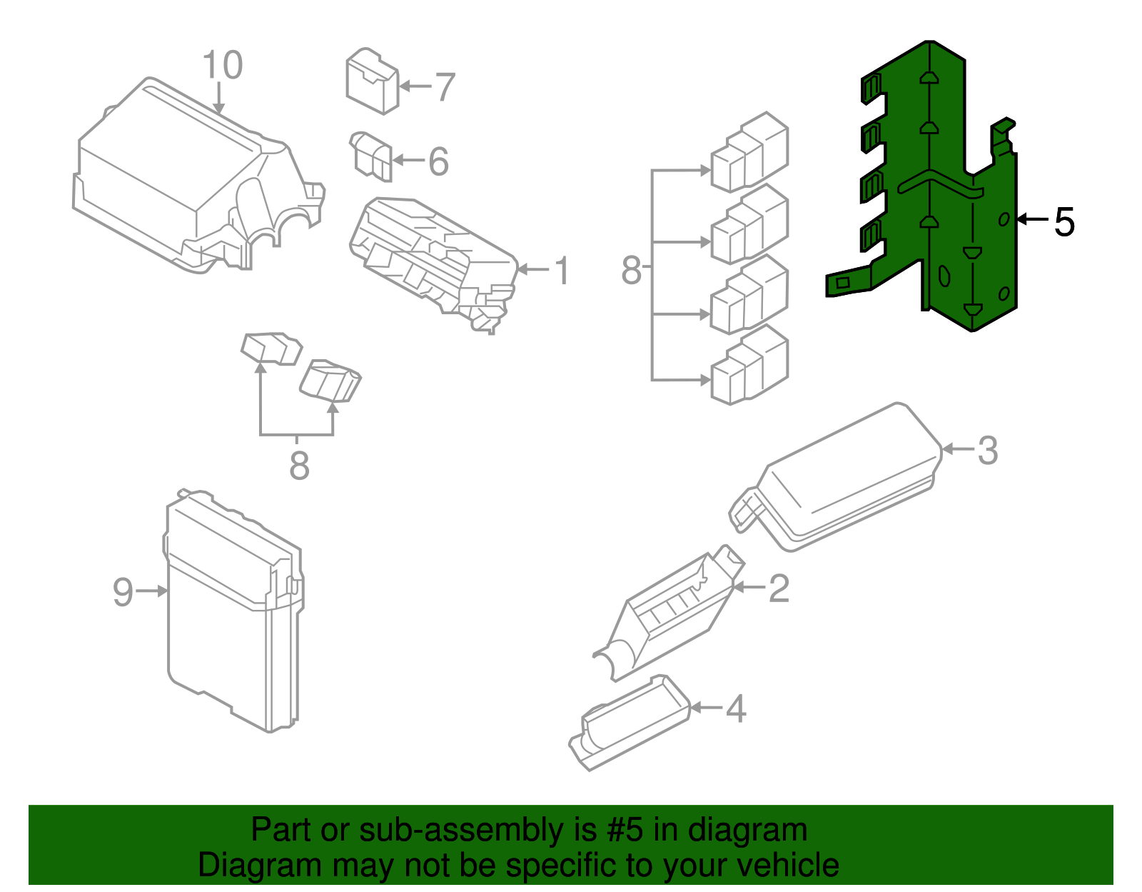 2014-2019 Nissan Versa Note Relay Plate 25238-9EM0A | Bill Kay Nissan Parts
