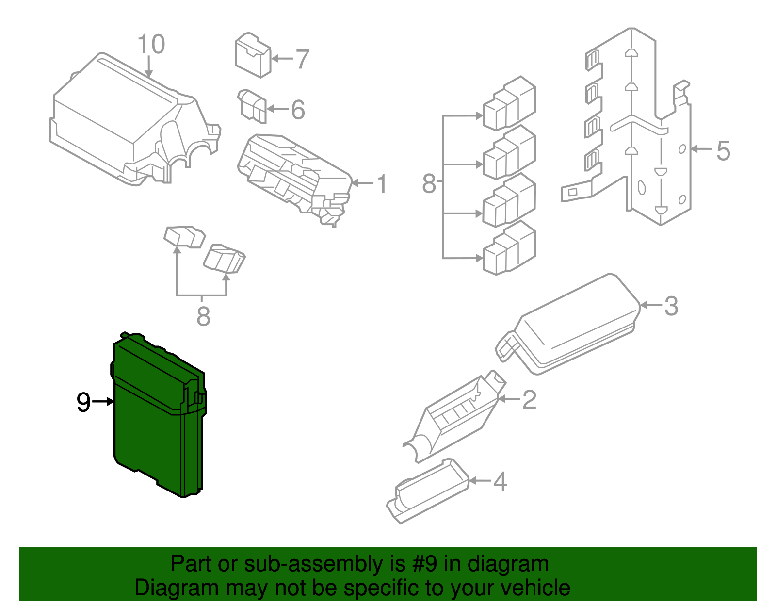 2013-2019 Nissan IPDM Integrated Power Distribution Module 284B7-1HR6B ...