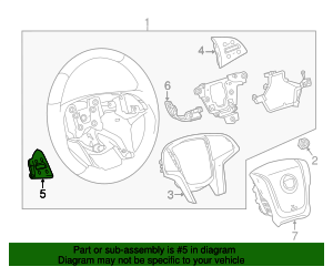 84215933 - Piano Black Cruise Control Switch 2013-2020 Cadillac ...