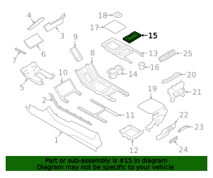 2020-2024 Land Rover Range Rover Evoque Cup-Holder Cover Tray LR129321 ...