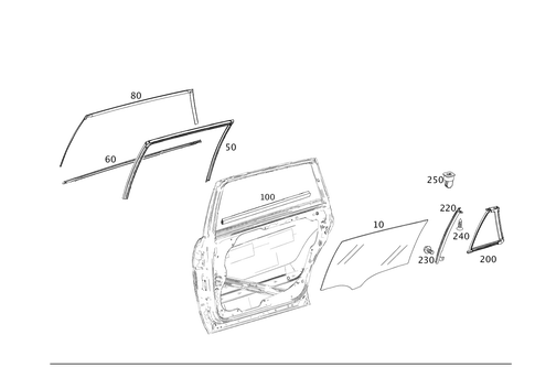 Rear Door Windows for 2010 Mercedes-Benz R 350 | Mercedes-Benz USA Parts