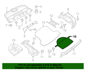 84960-9HM0A - Spare Cover 2013-2015 Nissan Altima | Nissan Parts ...