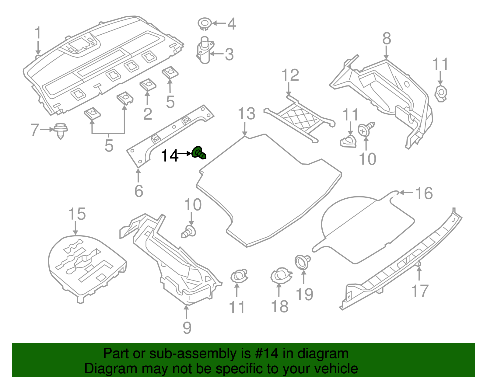 2009-2024 Nissan Trunk Carpet Clip 01553-06561 | Olympia Nissan ...