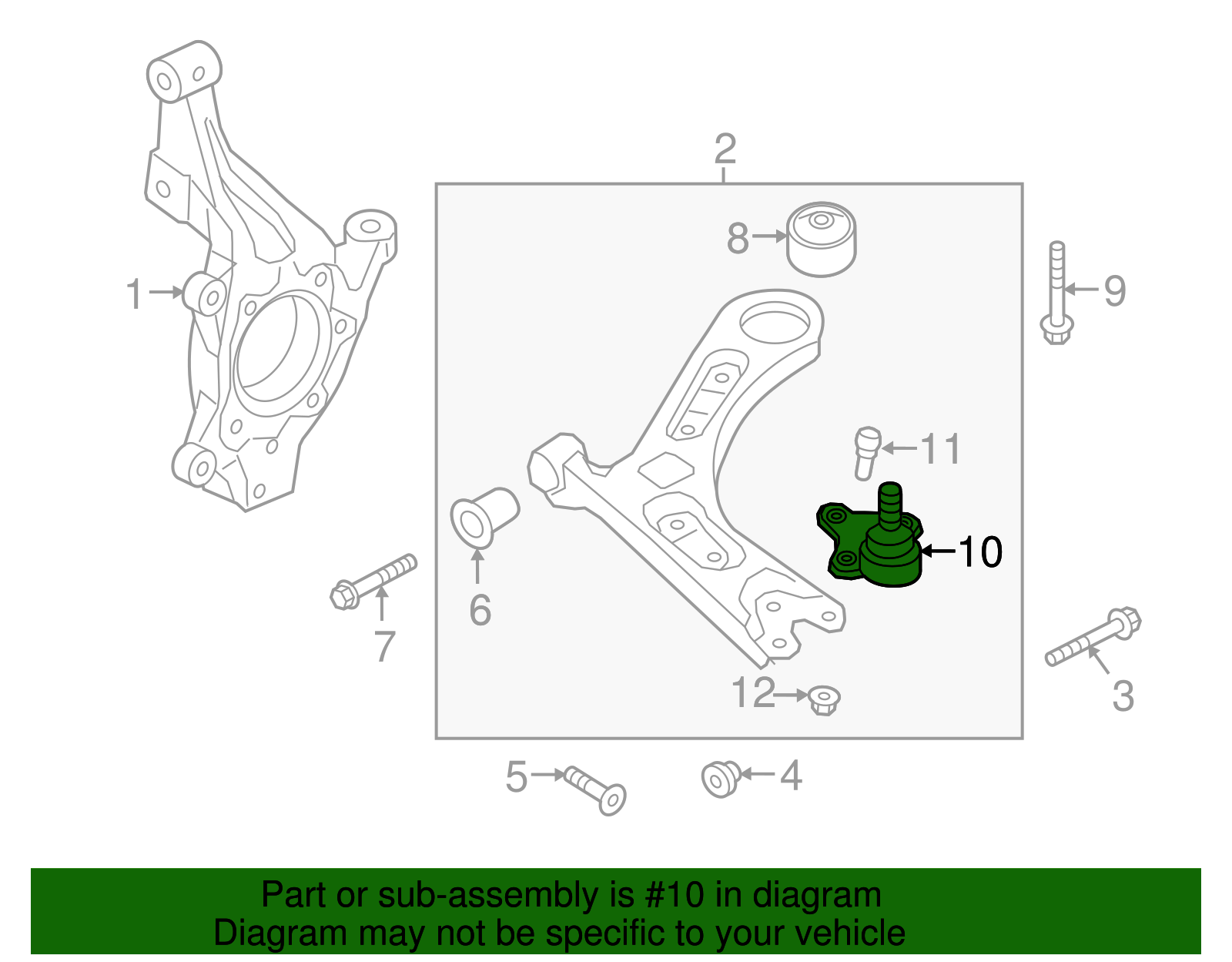 54530-C1000 - Lower Ball Joint 2016-2018 Kia Optima | Kia.Parts Store