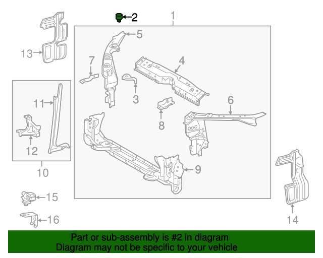 55738-02030 - Hood Bumper 2014-2019 Toyota Corolla | Longo Toyota Parts