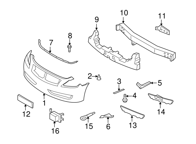 96210-JL00A - License Bracket 2008-2010 Infiniti G37 | Infiniti ...