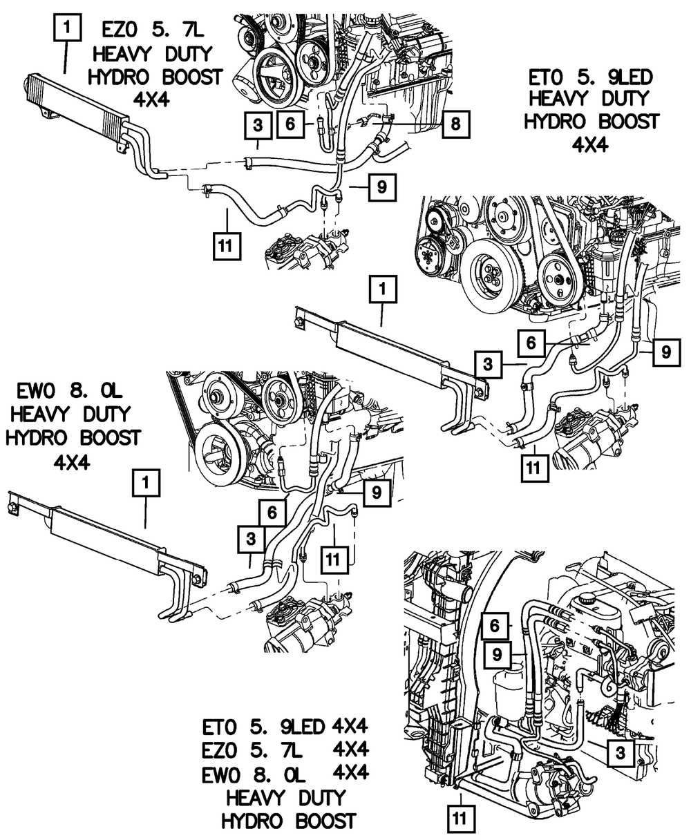 52113929AD - Power Steering Return Hose 2003-2004 Dodge | Mopar Factory ...