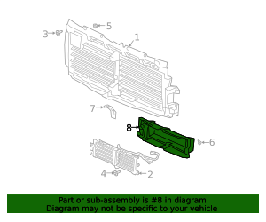 2020-2023 Chevrolet Radiator Air Front Lower Baffle 84126426 GM ...