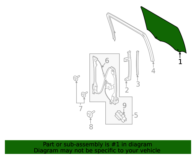 PL3Z-1625712-C - Door Glass 2023-2024 Ford | AutoNation Parts