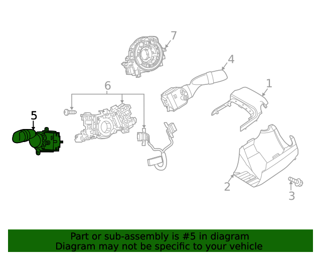 84329-02050 - Combination Switch 2017-2024 Toyota | AutoNation Parts