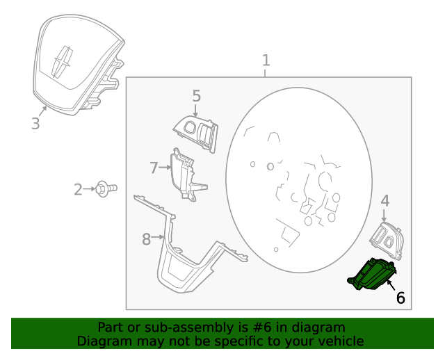 2020-2023 Lincoln Switch Assembly Control LC5Z-9C888-DA | TascaParts.com