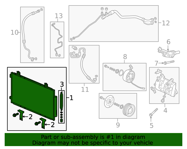 80100-TJB-A01 - Condenser Assembly 2019-2021 Acura RDX | Honda Acura Online