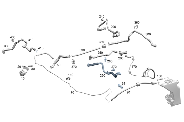 205-830-50-02 - Hose Line 2016-2018 Mercedes-Benz C350e | MB Parts Source
