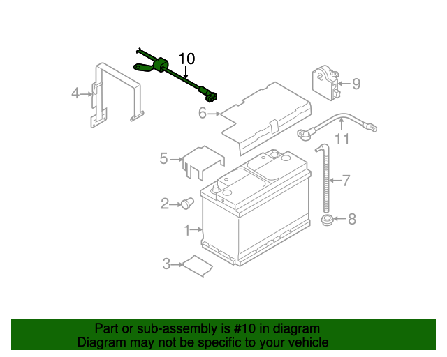 4F0-971-225-K - Positive Cable 2007-2011 Audi | Audi OEM Parts
