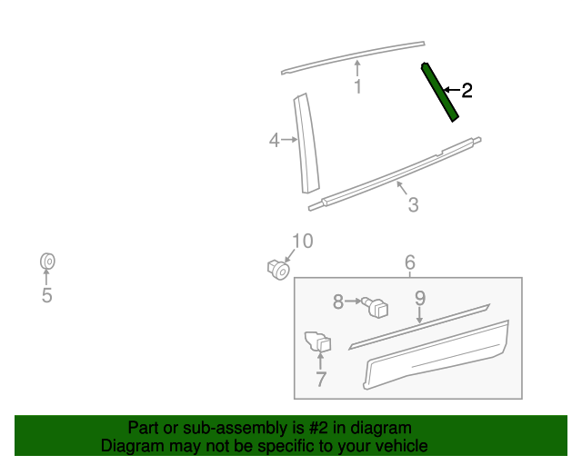 2013-2018 Toyota RAV4 Black Out Tape 75977-0R030 | Toyota Parts