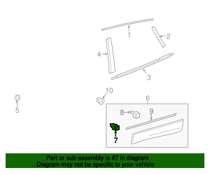 90467-A0032 - Lower Molding Clip - 2014-2021 Toyota | OEM Genuine ...