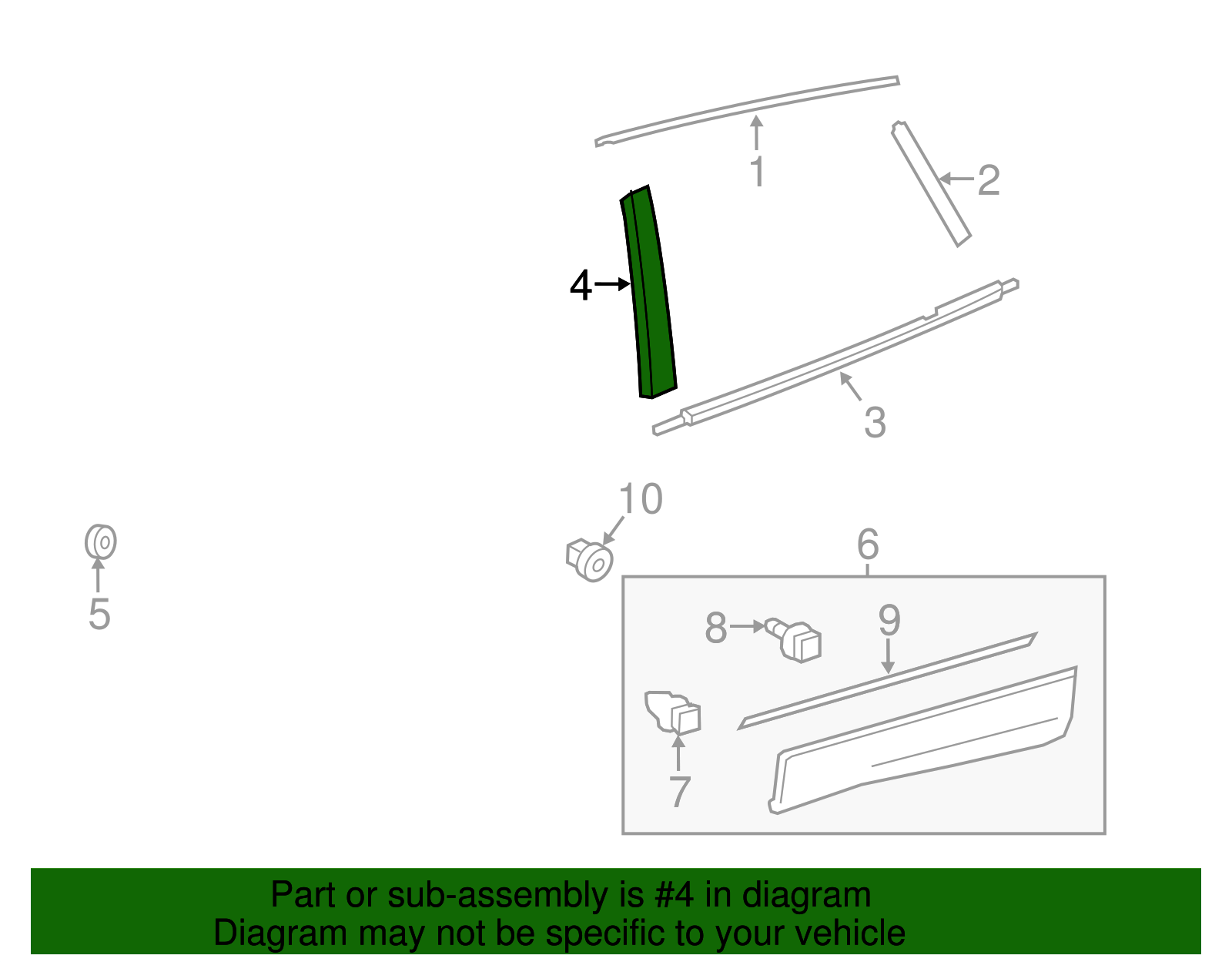 Genuine Toyota Door Applique part# 75076-0R010 for 2013-2018 Toyota ...