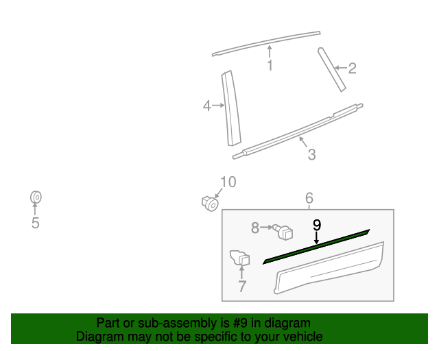 2013-2018 Toyota RAV4 Lower Molding Pad 75797-42030 | Toyota Parts Center
