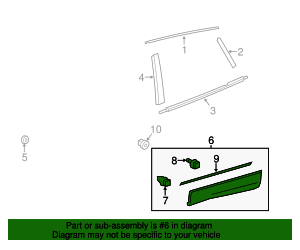 2016-2018 Toyota RAV4 Door Molding 75077-0R040 | AutoNationParts.com