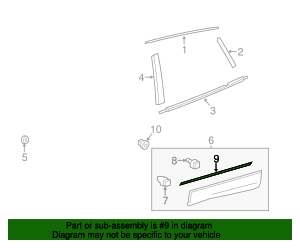 2013-2018 Toyota RAV4 Lower Molding Pad 75797-42030 | Toyota Parts Center