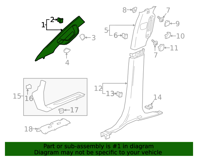 2019-2024 GM Windshield Pillar Trim 86526018 GM | GMPartsDirect.com