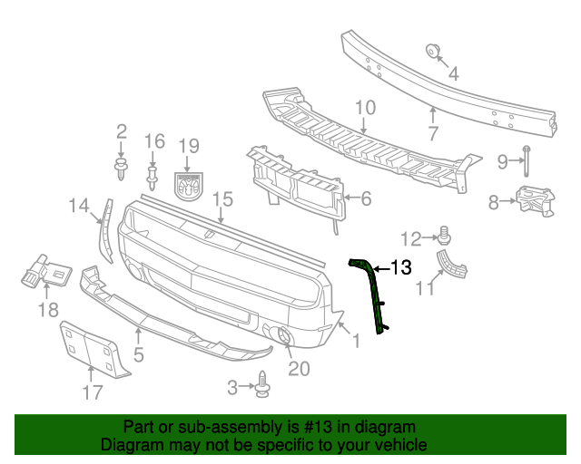 2009-2014 Dodge Challenger Retaining Bracket - Passenger Side (RH ...