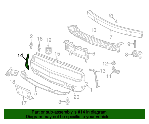 2008-2014 Dodge Challenger Extension 68043398AA | Mopar Parts Canada