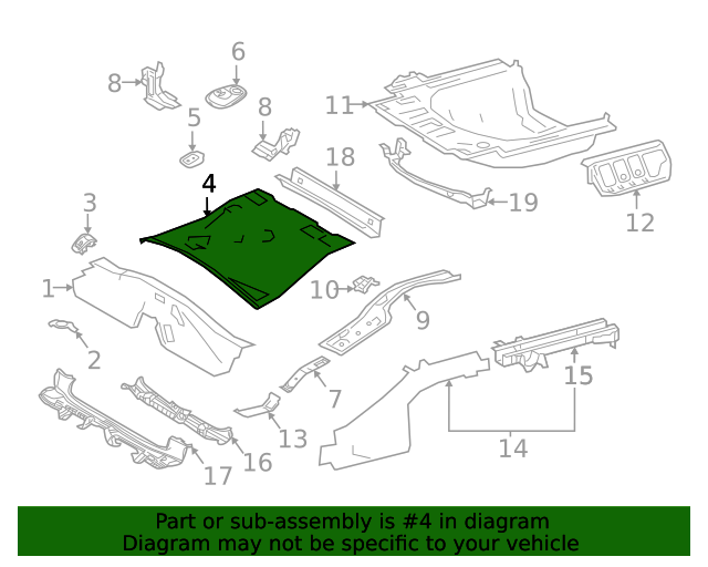 2018-2023 Toyota Floor Pan 58211-06250 | Toyota Parts Center