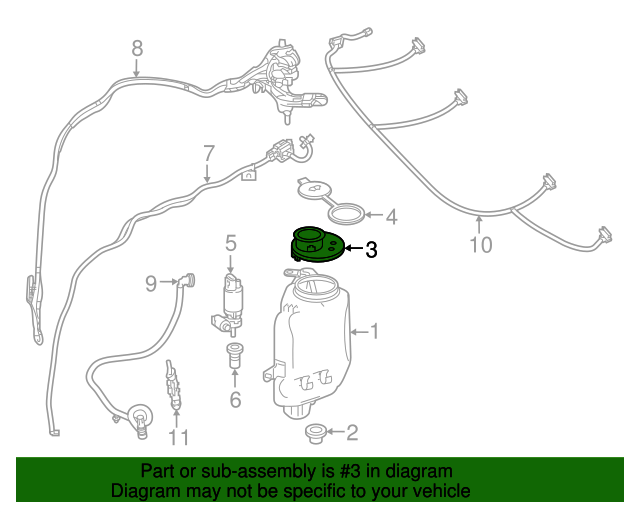 222-869-02-72-64 - Washer Fluid Reservoir Cap 2014-2021 Mercedes-Benz ...
