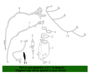 099-869-00-01 - Windshield Washer Nozzle 2014-2021 Mercedes-Benz ...