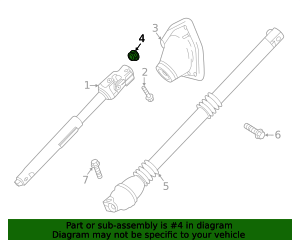 2016-2023 GM Intermediate Steering Shaft Boot Nut 11546448 ...
