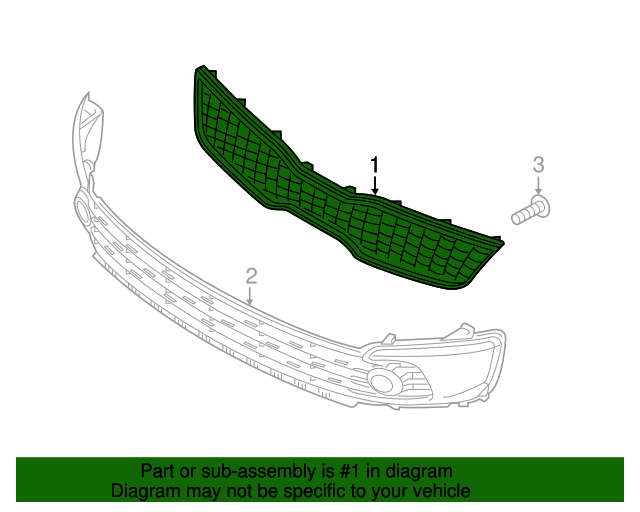 86351-1W500 - Upper Grille 2015-2017 Kia Rio | Kia.Parts Store