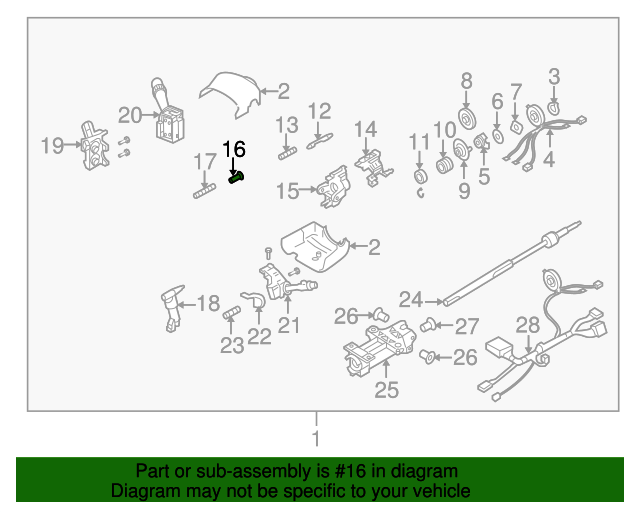Genuine Housing Assembly Guide for 2005-2009 Saab 9-7x | Part# 26034561 ...