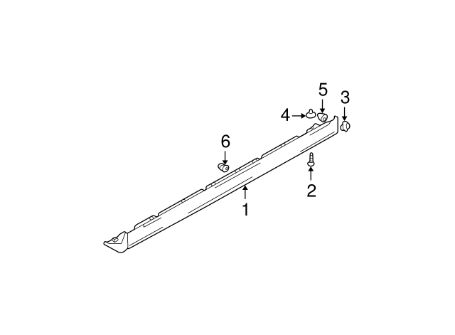 2002-2005 Hyundai Sonata Rocker Molding Clip 87758-3D000 | OEM Parts Online