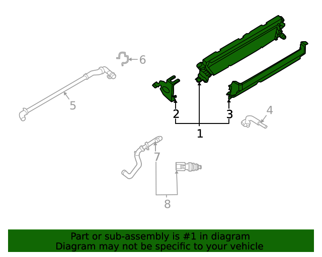2020 Ford Auxiliary Radiator lc3z8005a | TascaParts.com