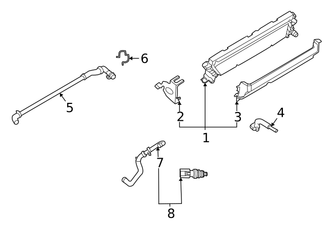 LC3Z-8A193-A - Auxiliary Radiator Support Bracket - 2020-2024 Ford ...
