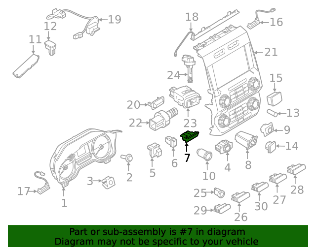 FL3Z-13D730-EA - Switch Assembly 2015-2020 Ford | Ford OEM Parts Direct