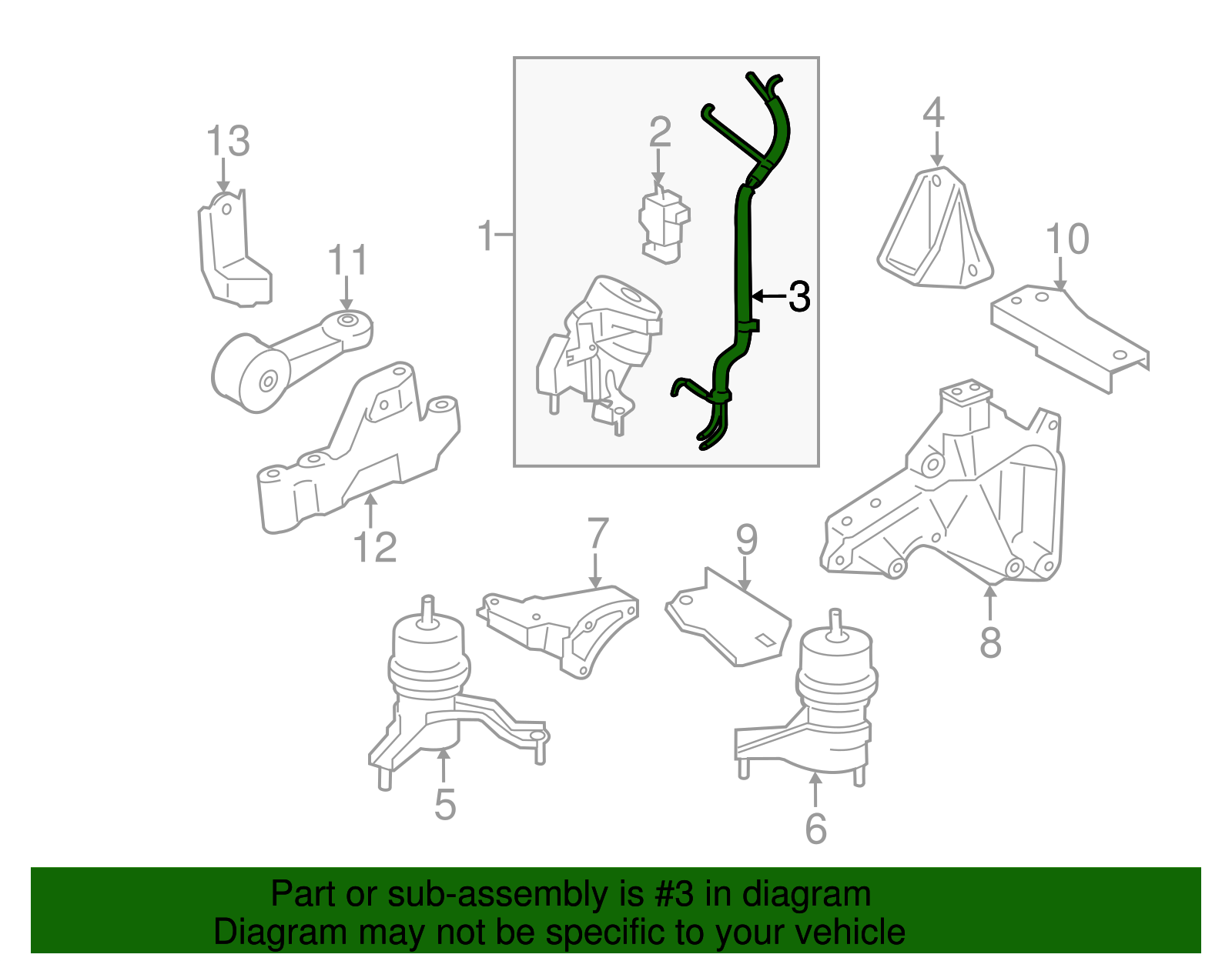 2011-2012 Toyota Avalon Hose Assembly 17308-0P022 | Toyota Parts Center