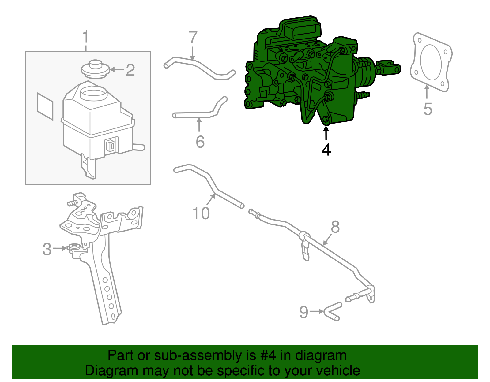 2015-2017 Toyota Camry Brake Booster 47050-33050 | Toyota Parts Center