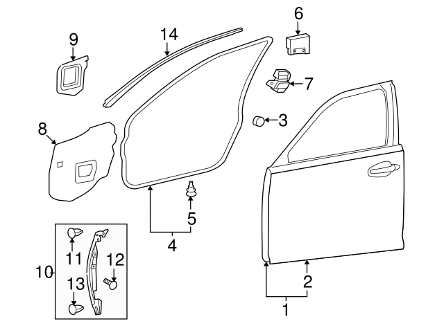 67832-50030 - Door Access Cover 2007-2012 Lexus | AutoNationParts.com