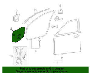 67832-50030 - Door Access Cover 2007-2012 Lexus | AutoNationParts.com